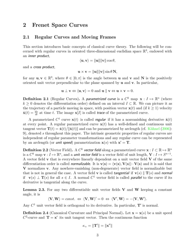 Frenet Curves and Successor Curves: Generic Parametrizations of the ...