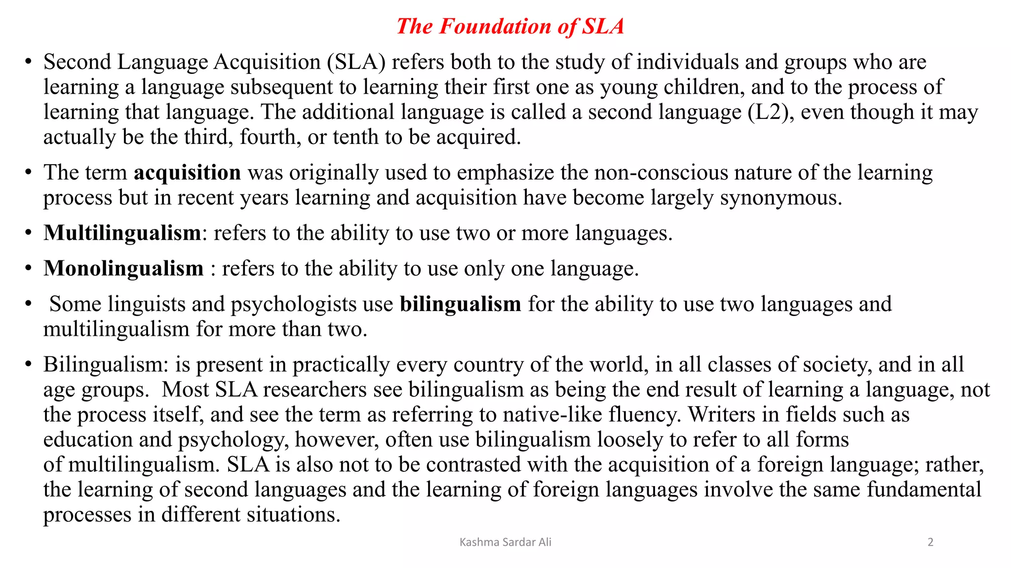 Second language acquisition | PDF