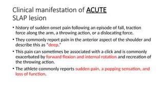shoulder superior labrum anterior to posterior (SLAP) lesion.pptx