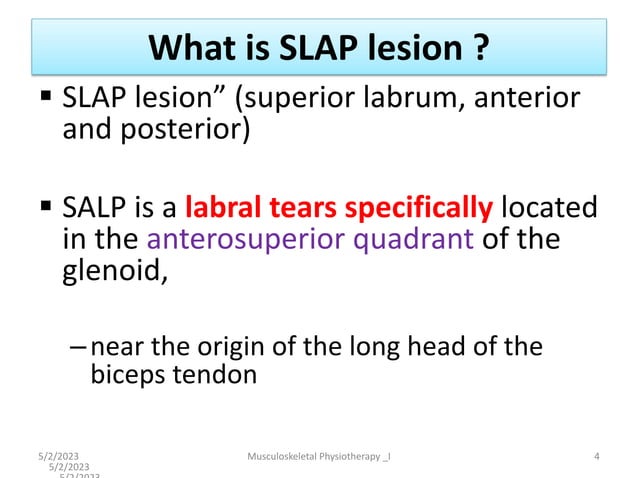 SLAP Lesion and.pdf | Death, Injury, or Military Conflict | Sensitive ...