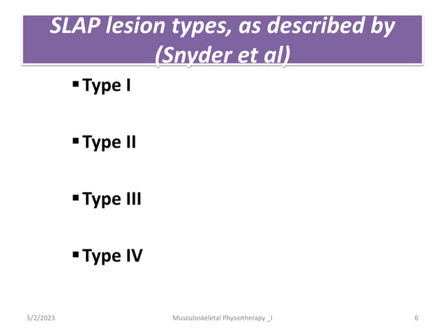 SLAP Lesion and.pdf | Death, Injury, or Military Conflict | Sensitive ...