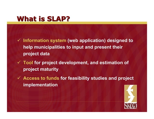 Infrastructure Development (EU - SLAP) | PPT