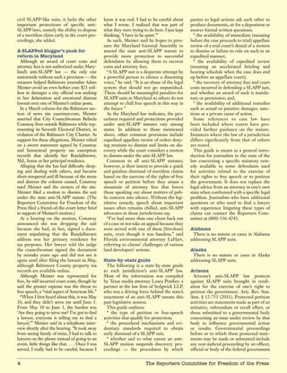 SLAPP Stick - Fighting Lawsuits Against Journalists | PDF