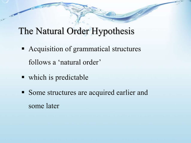 The monitor model hypothesis | PPTX