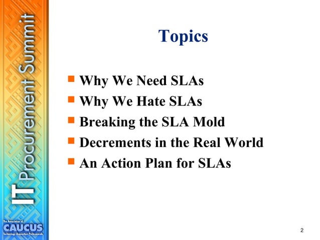 Sla presentation final | PPT