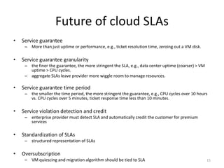 Cloud SLAs: Present and Future | PPT