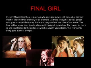 Slasher Codes and Conventions | PPTX | Movies | Entertainment