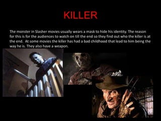 Slasher Codes and Conventions | PPTX | Movies | Entertainment