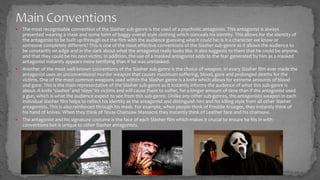 Slasher conventions | PPTX