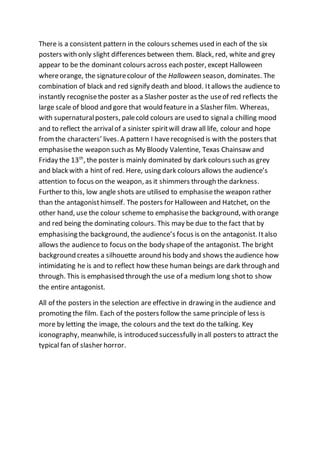 Slasher film poster overview | DOCX