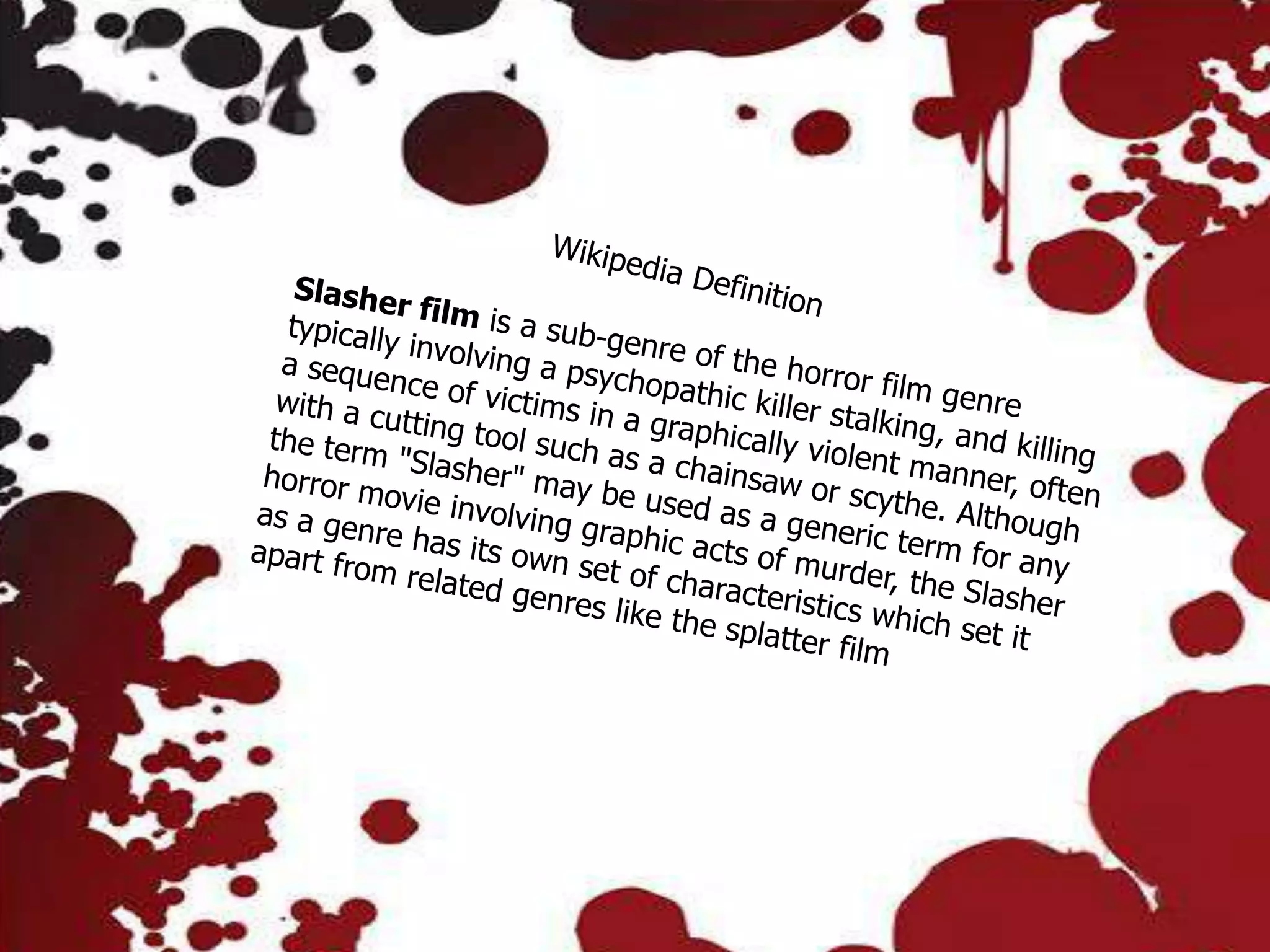 Slasher films tom | PPTX