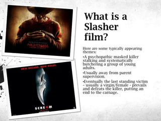 The Sub-Genre of Slasher | PPTX | Arms & Ammunition | Sensitive Topics