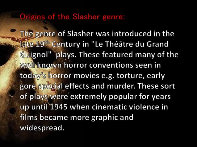 Slasher Movies and Body Horror | PPTX