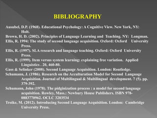 John Schumann's Acculturation Model | PPTX