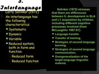 the linguistics of second linguistics acquisition | PPT