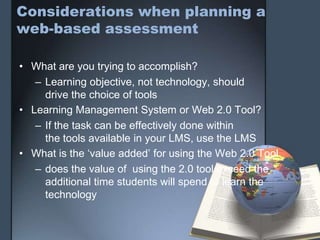 Alternative Assessment Using Web-based Tools | PPTX