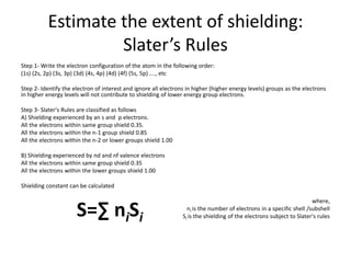 Slater rules | PPTX