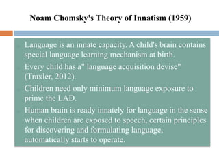 Second Language Acquisition Theories | PPTX