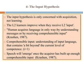 Second Language Acquisition Theories | PPTX
