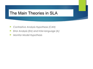 SLA Theories | PPT