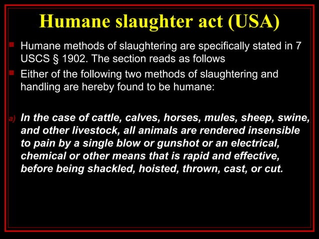 Slaughter | PPT | First Aid | Injuries