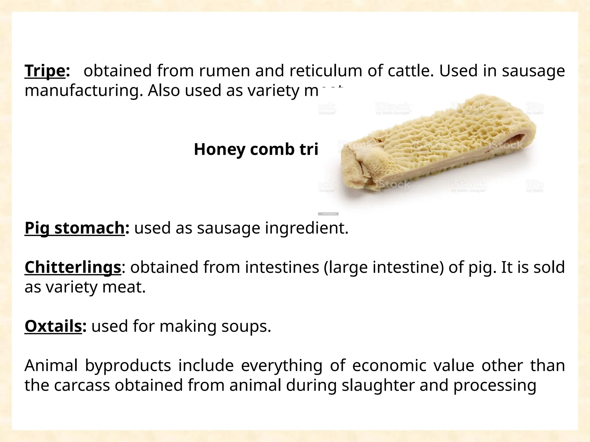 The Slaughter house byproducts in meat .pptx
