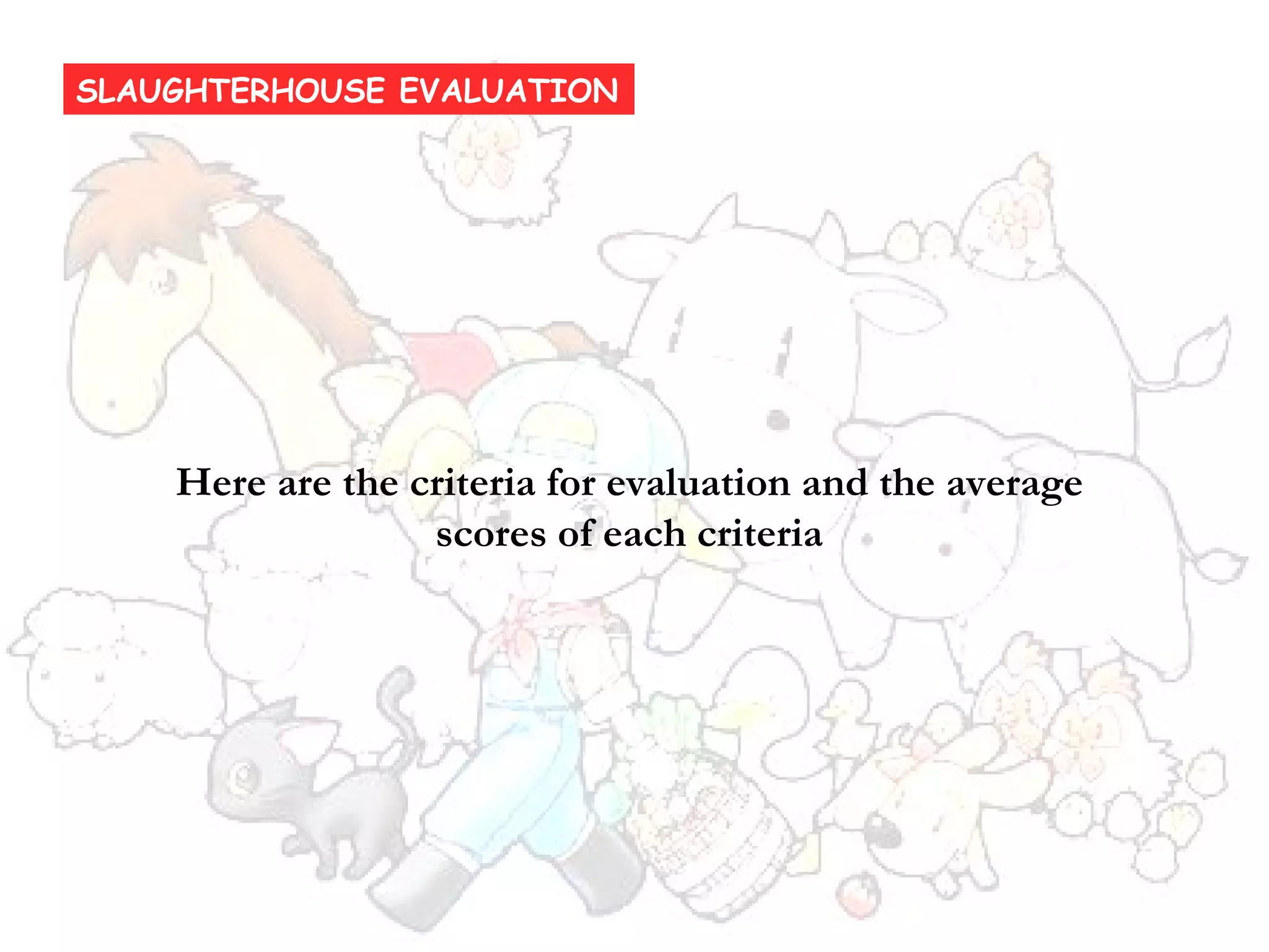 Slaughterhouse Evaluation | PPT