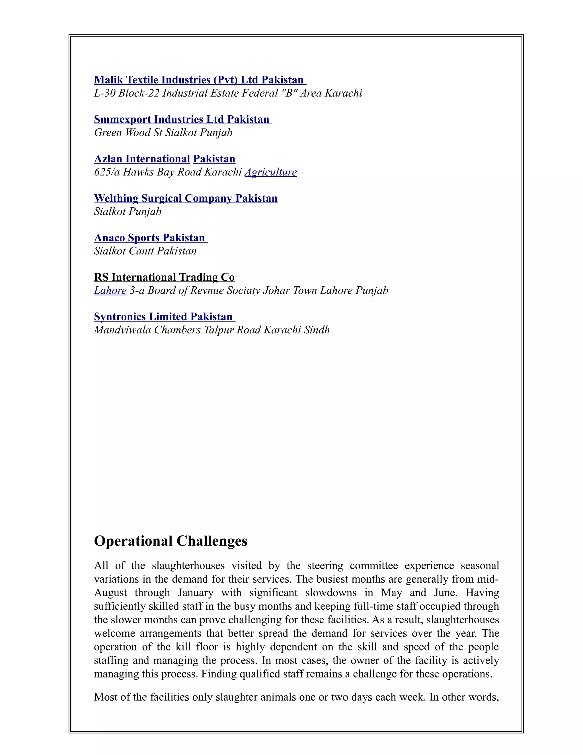 Slaughter-house feasibility report | RTF