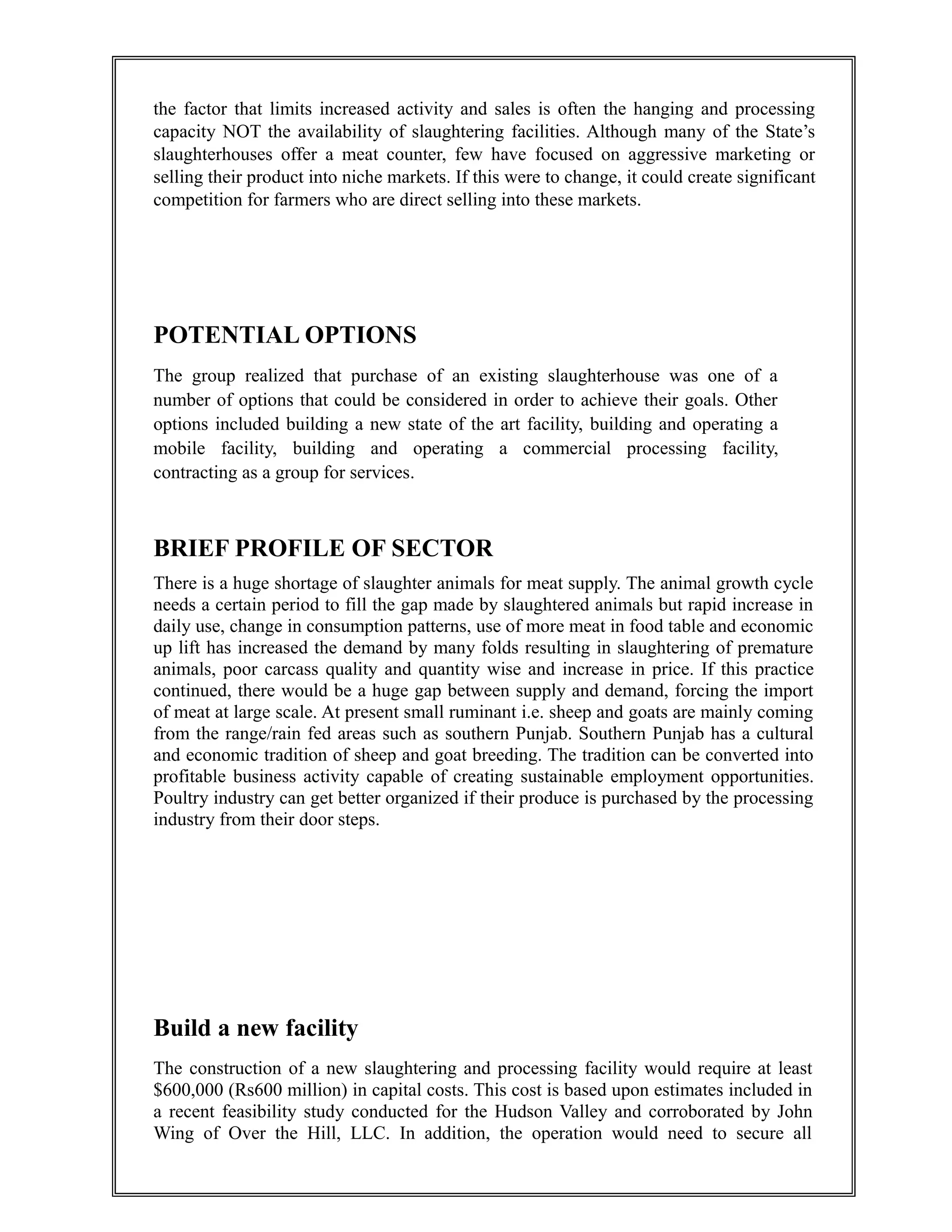 Slaughter-house feasibility report | RTF