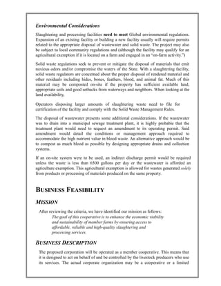 Slaughterhouse feasibility Report | PDF
