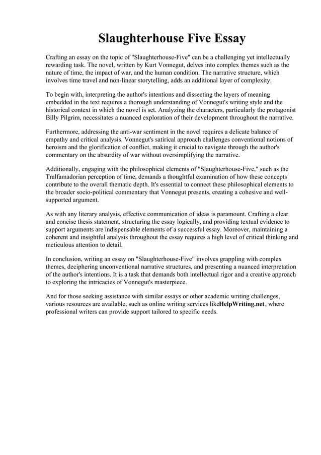 Slaughterhouse Five Essay.pdf