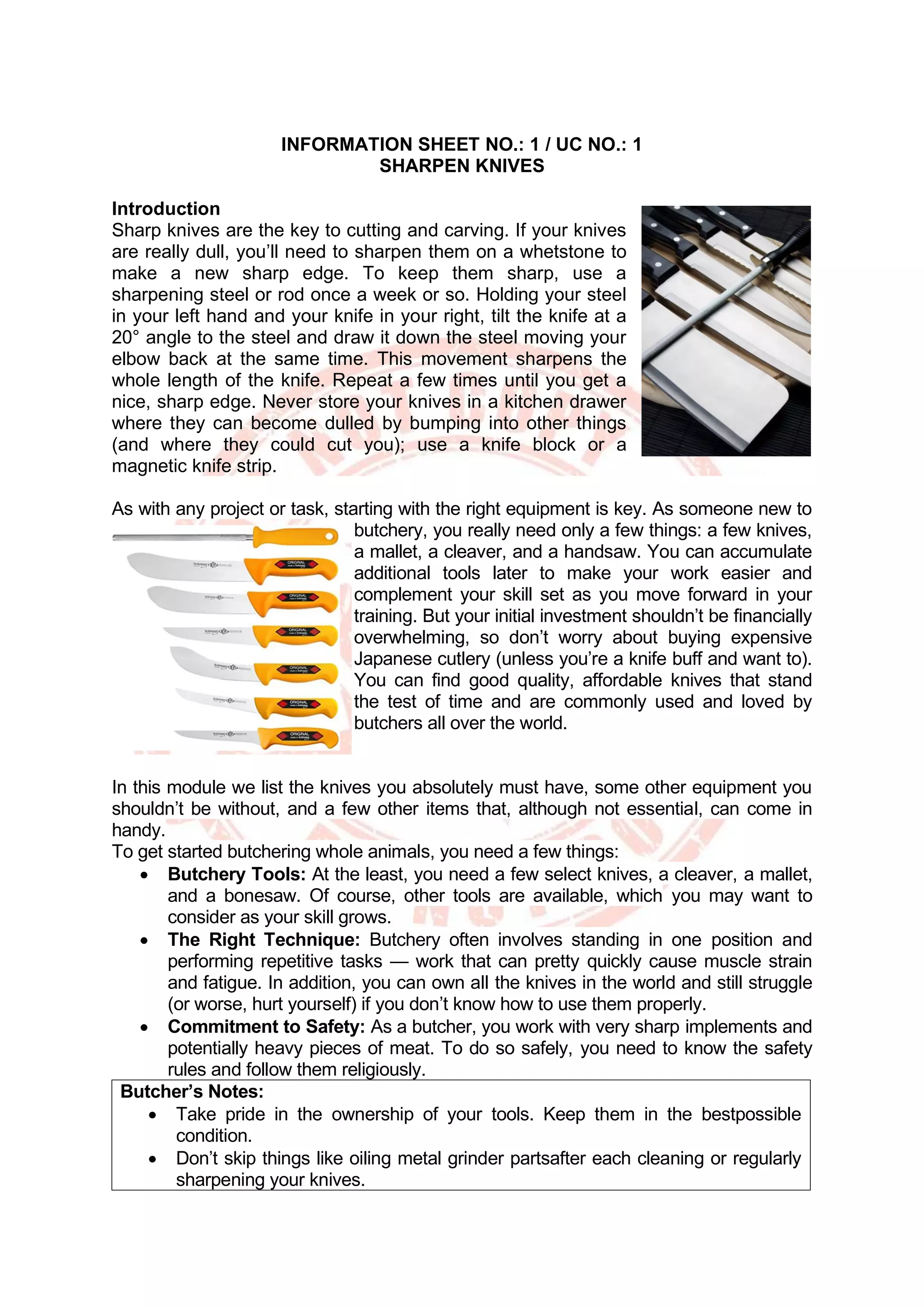 SLAUGHTER OPERATIONS NC II - CBLM | PDF