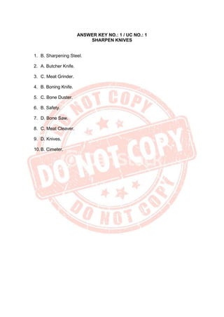 SLAUGHTER OPERATIONS NC II - CBLM | PDF