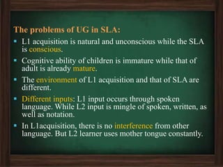SLA and usage based theory | PPTX