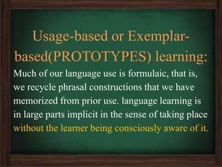 SLA and usage based theory | PPT