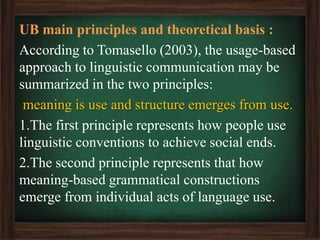 SLA and usage based theory | PPTX