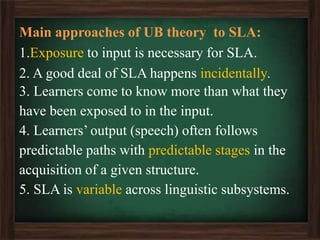 SLA and usage based theory | PPTX