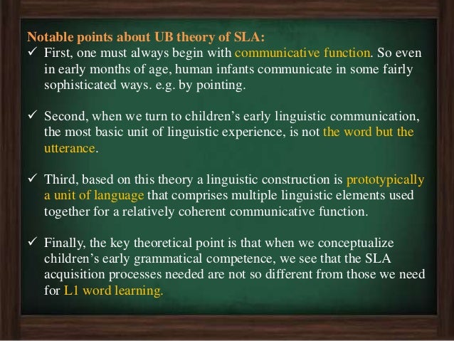 SLA and usage based theory