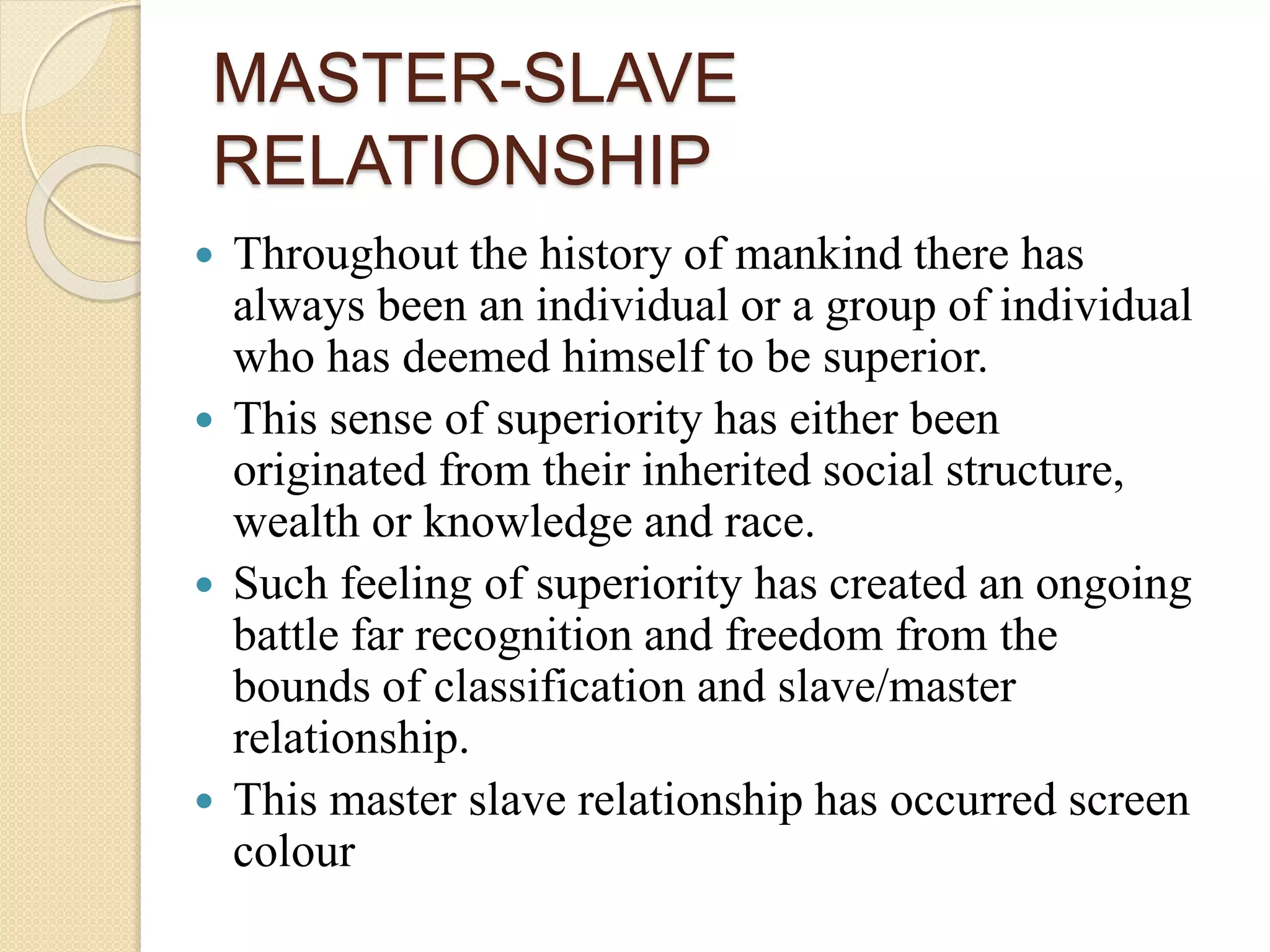 Slave master relationship in robinson crusoe | PPTX