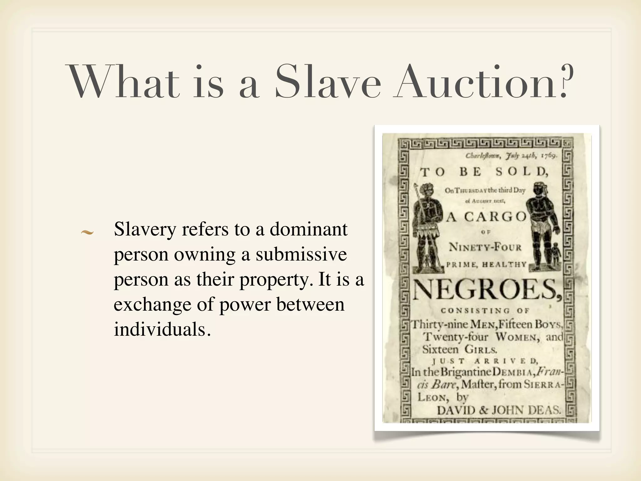 Slave auction | KEY