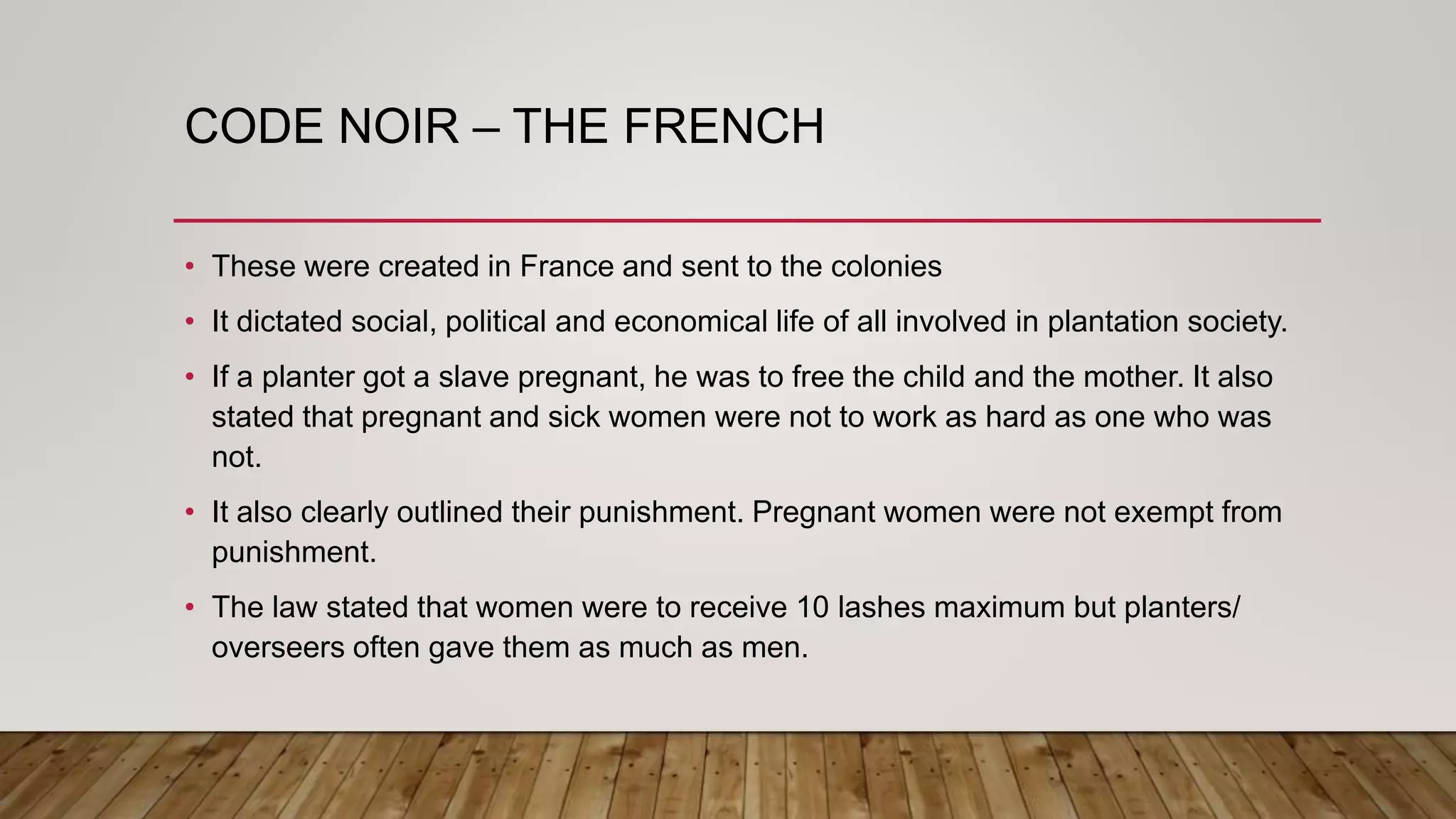 Slave codes controlling the enslaved | PPSX