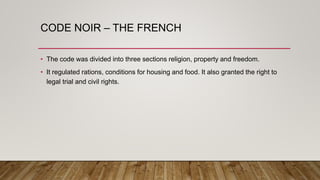 Slave codes controlling the enslaved | PPSX