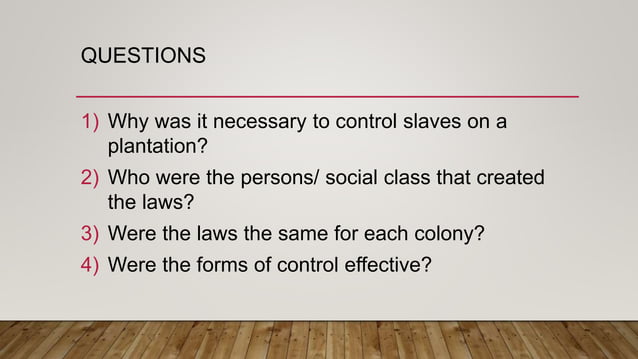 Slave codes controlling the enslaved | PPSX