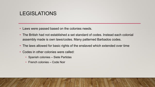 Slave codes controlling the enslaved | PPSX