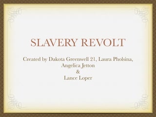 Slave keynote | PPT