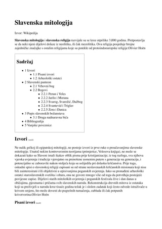 Slavenska mitologija wikipedija Olivier Hoen, Olivier Hoën | PDF