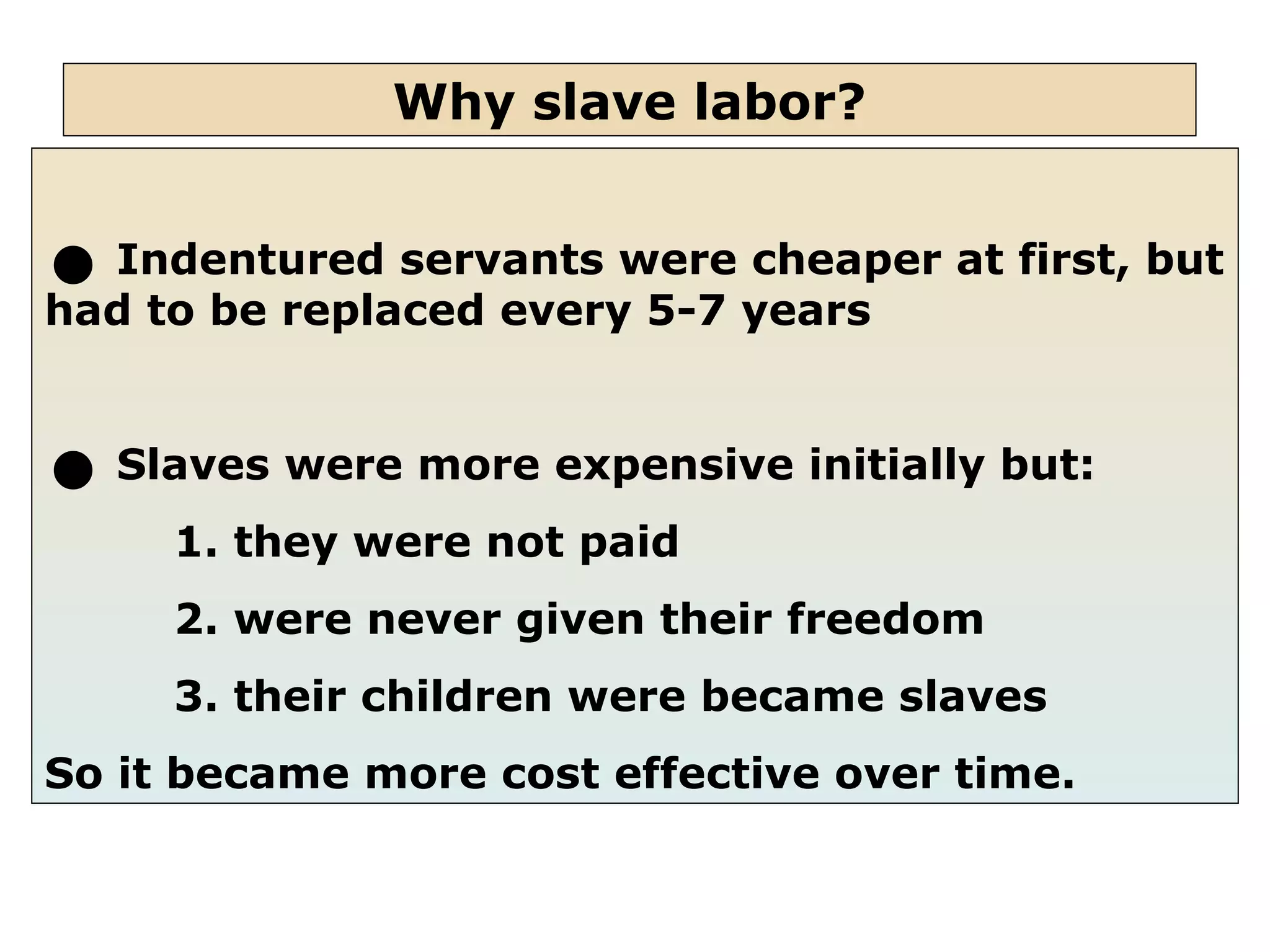 Slavery in Colonial America | PPT
