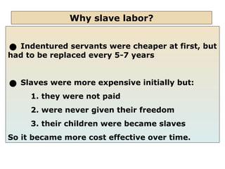Slavery in Colonial America | PPT