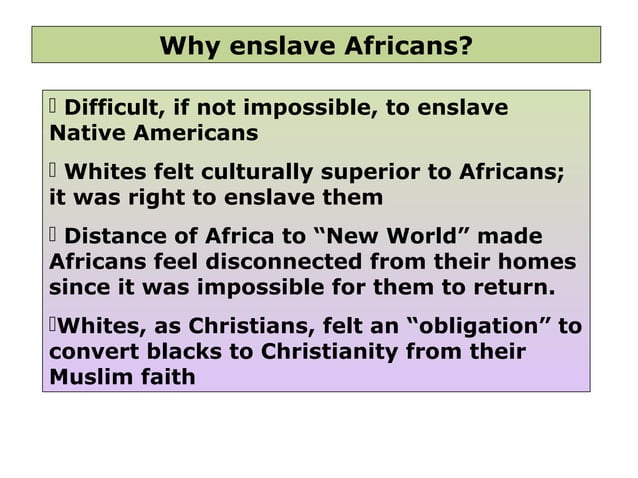 Slavery in Colonial America | PPT