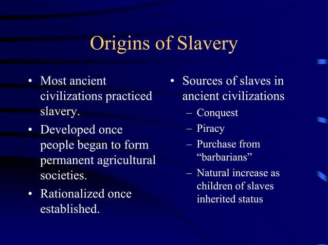 Slavery: Brief Introduction | PPT